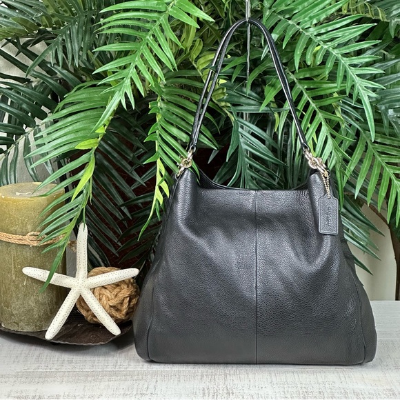 Coach | Bags | Coach Lexi Pebbled Leather Black Shoulder Bag F2807 ...